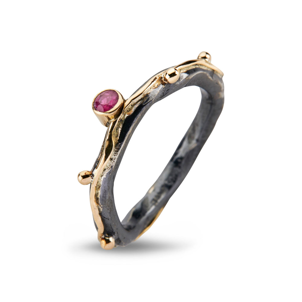 By Birdie Zeus Single Ruby ring