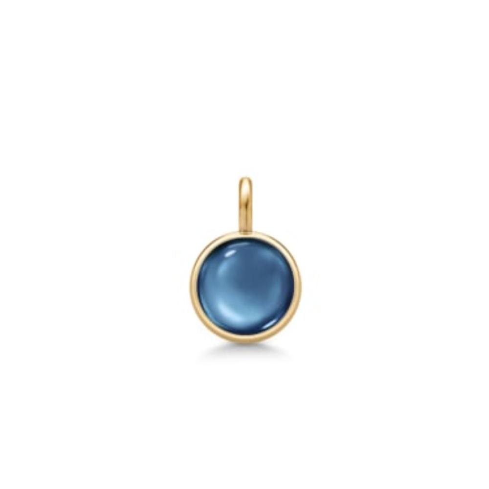 Julie Sandlau Prime Pendant Sapphire blue forgyldt